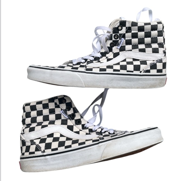 Vans | Shoes | Vans Old Skool Black White Checkered High Top Sneakers ...